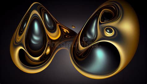 Generative Ai Fluid Abstraction A Serpentine And Fluid Abstract Wallpaper Background Stock