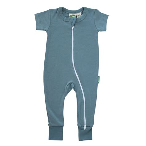 Organic Essentials 2 Way Zip Romper Short Sleeve Parade Usa