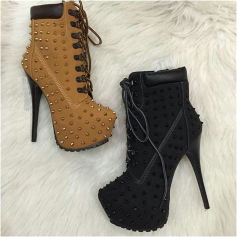 High Heeled Timbs Fashion Heels Heels Boots