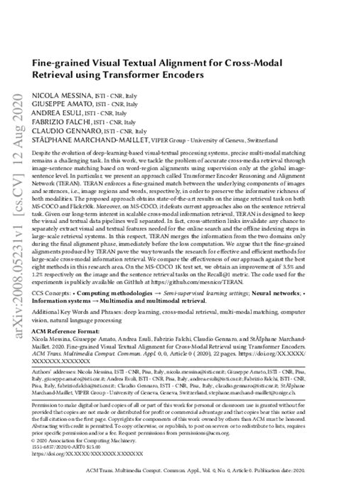 pdf fine grained visual textual alignment for cross modal retrieval