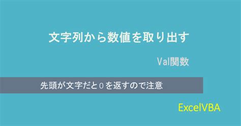 文字列から数値を取り出すval関数について解説します。 教えて!excelvba 文字列から数値を取り出すval関数について解説します。 教えて!excelvba