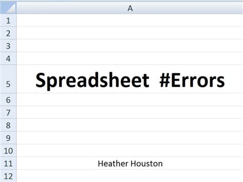 spreadsheet errors pptx business accounting and finance business