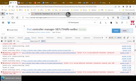 阿里云ack安装265rancher报错websocket Handshake 400 Rancher 2x Rancher 中文论坛