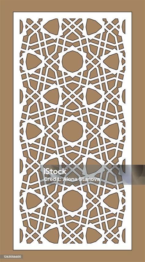 레이저 컷 벡터 패널 Cnc 장식 패턴 잘리 디자인 인테리어 파티션 이슬람 아랍어 레이저 절단 Cnc 장치에 대한 스톡 벡터