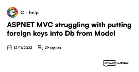 Aspnet Mvc Struggling With Putting Foreign Keys Into Db From Model C