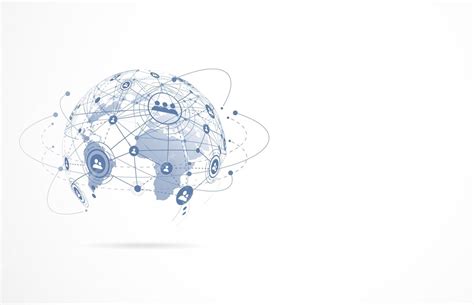 Premium Vector Global Network Connection World Map Point And Line Composition Concept Of