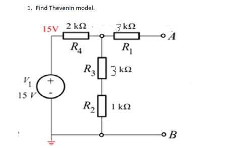 Solved 1 Find Thevenin Model