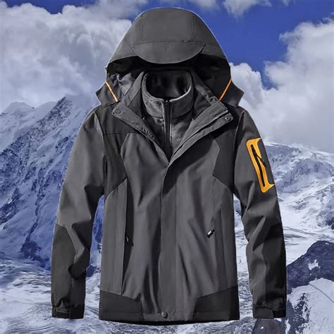 남성 겨울 3 In 1 방수 통기성 분리형 양털 하이킹 캠프 피쉬 트레킹 등산 스키 스포츠 자켓 윈드 브레이커 후드 코트하이킹 재킷 Aliexpress