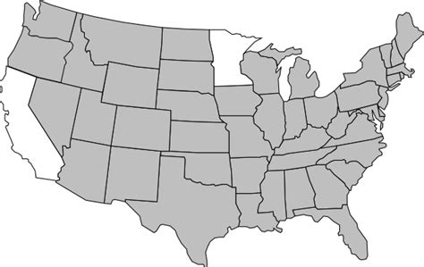 Grey Us Map Clip Art At Vector Clip Art Online Royalty Free And Public Domain