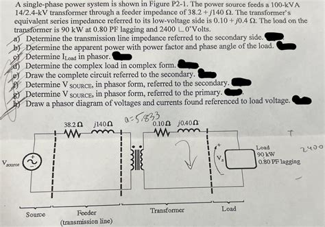 Solved A Single Phase Power System Is Shown In Figure P2 1