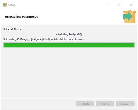 EDB Docs Uninstalling PostgreSQL