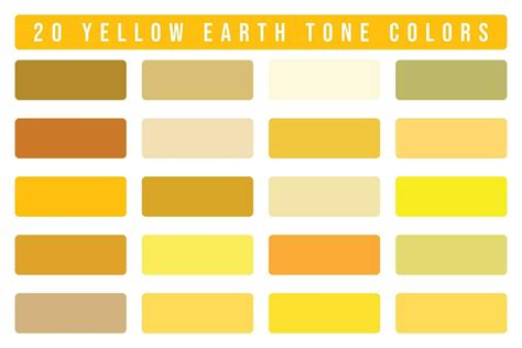 Earth Toned Yellow Vector Color Palette 34132326 Vector Art At Vecteezy