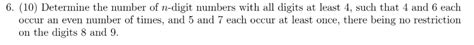 solved 6 10 determine the number of n digit numbers with