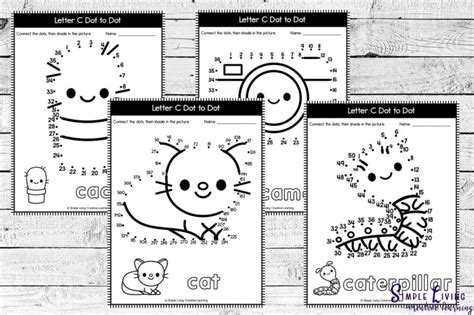 Letter C Dot To Dot Printables Simple Living Creative Learning