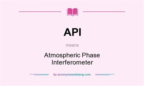 Api Atmospheric Phase Interferometer In Undefined By
