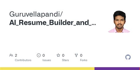 Github Guruvellapandiairesumebuilderandanalyser