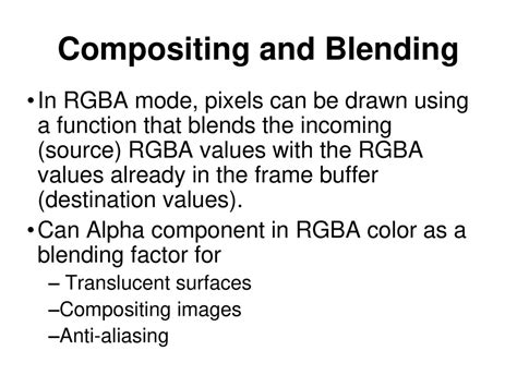 CSc Computer Graphics Algorithms Ying Zhu Georgia State University Fog And Transparency