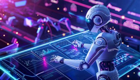 A Robot Is Working On A Computer Screen With The Word Fedex On It By Ai