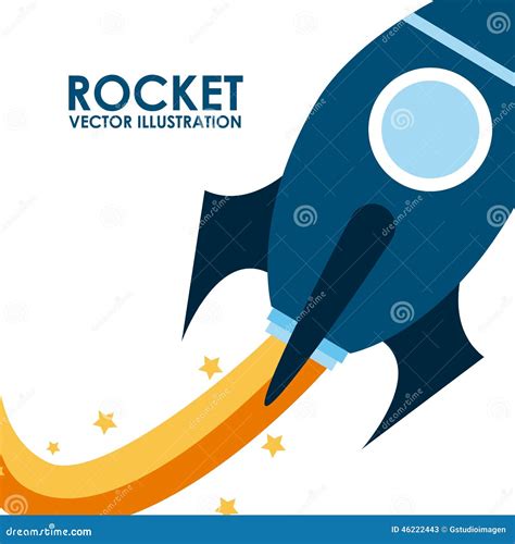 Rocket Design Stock Vector Illustration Of Future Isolated 46222443