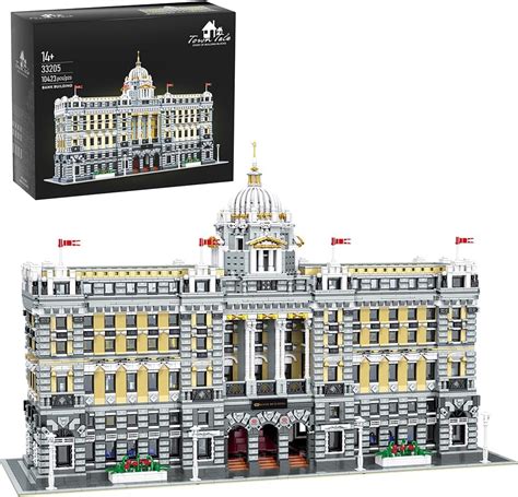 Misini 33205 Luxurious Shanghai Bank Building Blocks Set 10423 Pieces Moc Modular