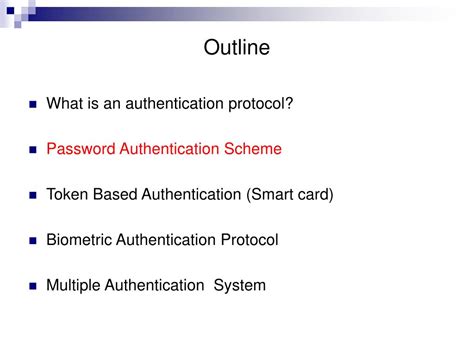 Ppt Outline What Is An Authentication Protocol Password
