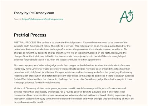Pretrial Process 300 Words