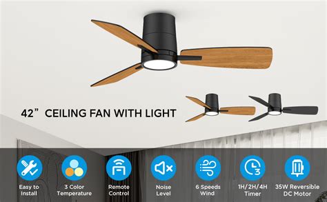 Atolit Ventiladores De Techo Con Luces 42 Pulgadas Motor Reversible
