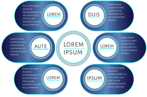 7 옵션 및 텍스트에 대 한 위치와 미래의 인포 그래픽 템플릿입니다 터키석 서클 보고서 배너 워크 플로우 비즈니스 프리 젠 테이 션을 위한 템플릿 디자인 편집 가능한 벡터
