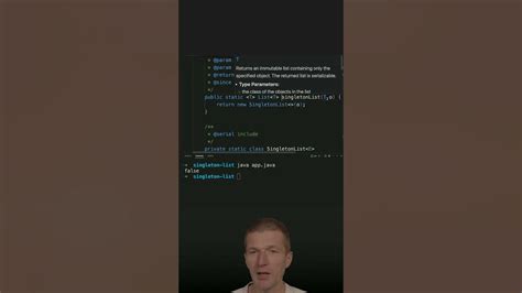 why collections singletonlist is not a singleton list java shorts