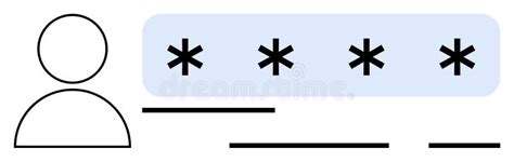 Secure Login And User Authentication Interface Depiction Stock Vector Illustration Of Profile
