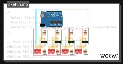 74hc165 Cascade Wokwi Esp32 Stm32 Arduino Simulator