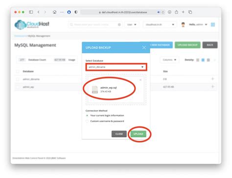 การกู้คืนข้อมูล mysql mariadb จากไฟล์ backup ระบบ directadmin dot