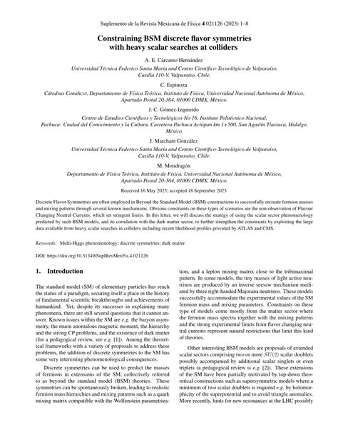 Pdf Constraining Bsm Discrete Flavor Symmetries With Heavy Scalar
