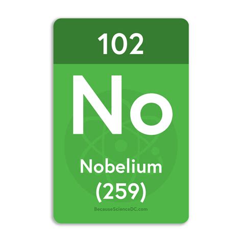 Nobelium Element Vinyl Sticker Because Science
