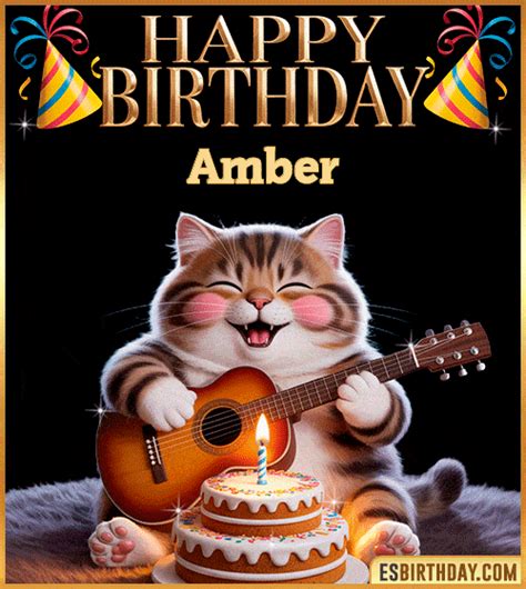 Happy Birthday Amber  🎂 Animated Images Wishes And Music 【27 S】