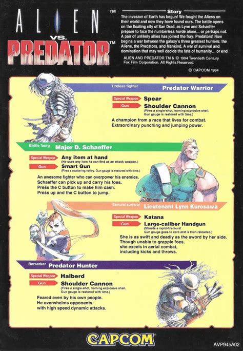 Aliens Vs Predator Capcom Alien Vs Predator Alien Vs Capcom