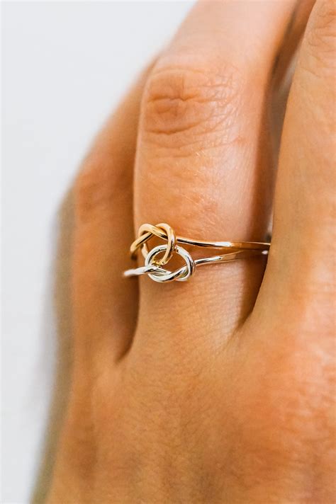 Double Knot Ring Mixed Metal Hannah Naomi Jewelry