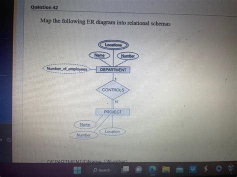 Solved Map The Following ER Diagram Into Relational Chegg Com
