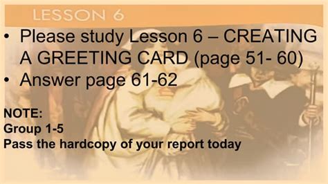Desktop Publishing Computer 7 Lesson 6 Creating Report Ppt