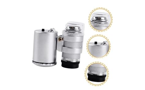 Ultechnovo 2 Pieces Jewelers 60x Illuminated Jewelers Eye Magnifier