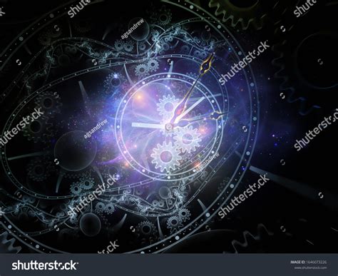 Space Clocks Faces Time Series Background Stock Illustration 1646073226