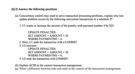 Solved Q Answer The Following Questions A Concurrency Chegg