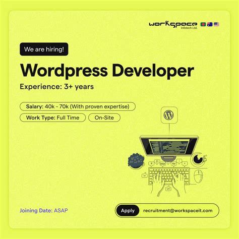Wordpressjobs Dhakajobs Webdevelopment Workspaceinfotech Wearehiring Workspace Infotech