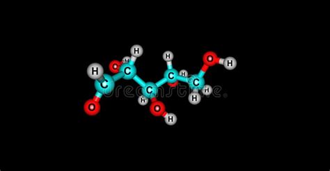 Ribose Molecular Structure Isolated On Black Stock Illustration Illustration Of Chemistry