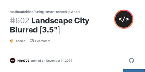 landscape city blurred [3 5 ] · mathoudebine turing smart screen python