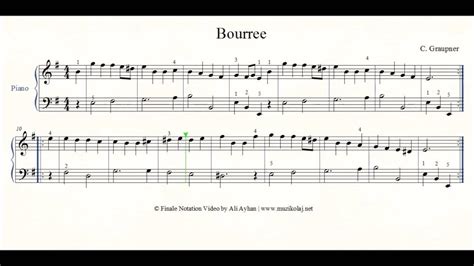 Bourree C Graupner Piano Youtube