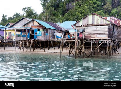 Picturesque Village Of Bajau People On Labengki Island In Sulawesi