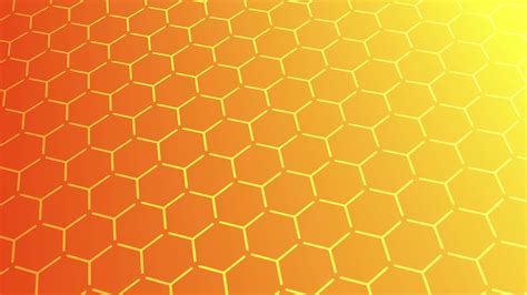 Animated Abstract Pattern With Geometric Elements In Yellow Orange