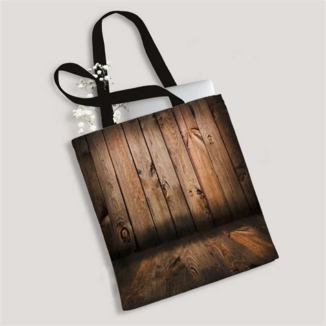 Eczjnt Wood Texture Background Old Panels Canvas Bag Reusable Tote
