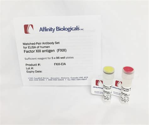 Factor Xiii Paired Antibody Set Affinity Biologicals